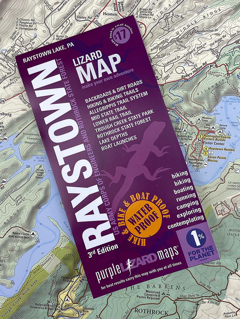 Purple Lizard Maps - Raystown – 3 Rivers Outdoor Co